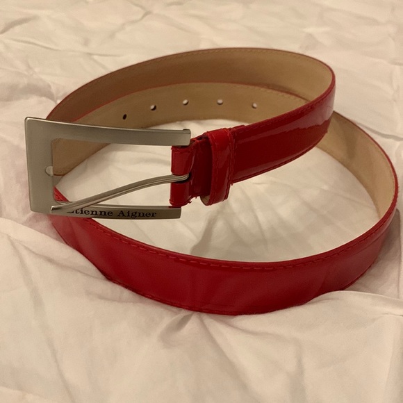 Etienne Aigner | Accessories | Etienne Aigner Red Leather Belt | Poshmark